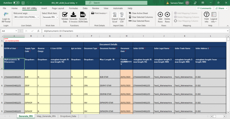 IRIS IRP Excel Utility - A complete solution for e-invoice activities ...
