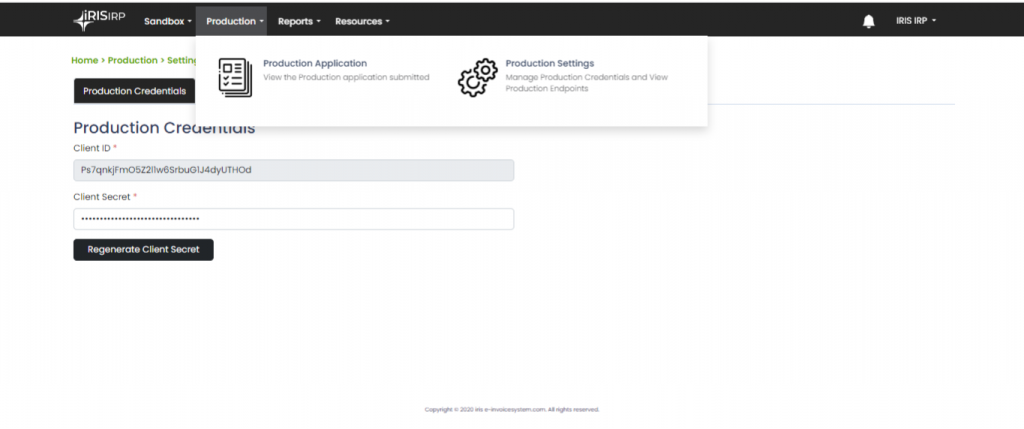 Manage Production Access - IRIS IRP