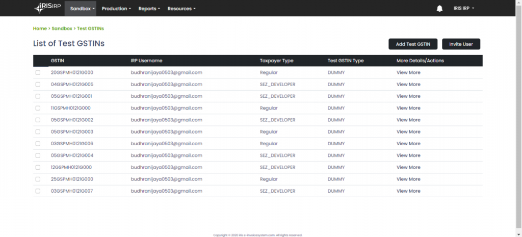 Manage Sandbox Access - IRIS IRP