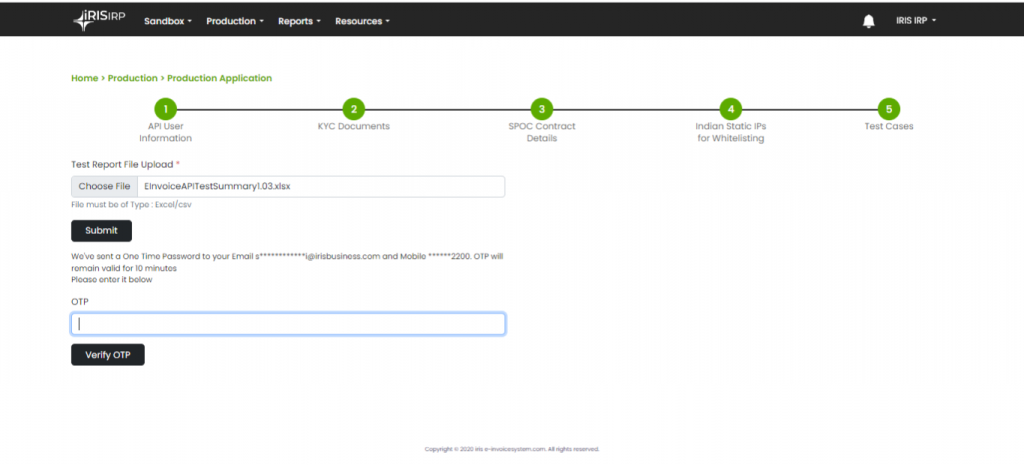 Applying for Production Access - IRIS IRP